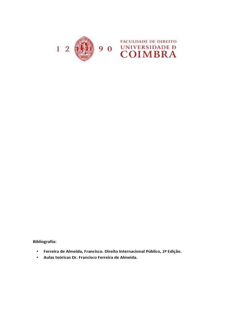 Sebenta de DIP II - Nicole Ferreira | PDF | Diplomacia | Estado