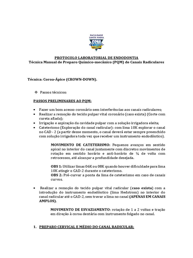 Protocolo de PQM Manual | PDF