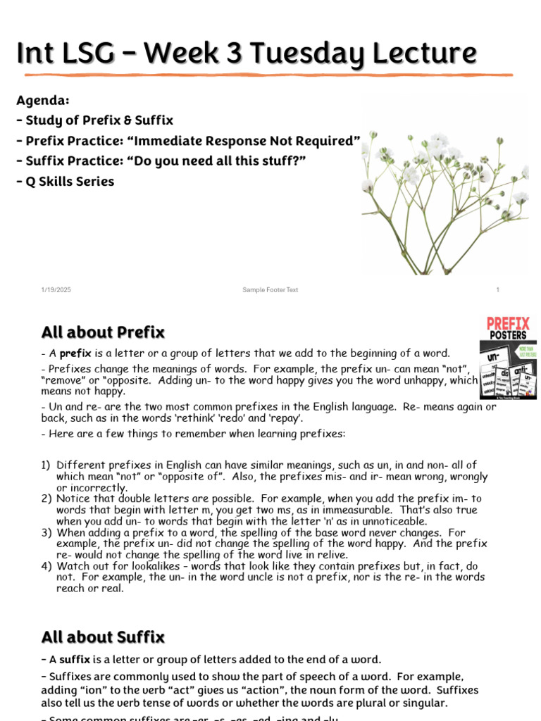 Int LSG - Week 3 Tuesday Lesson | PDF | Communication | Word