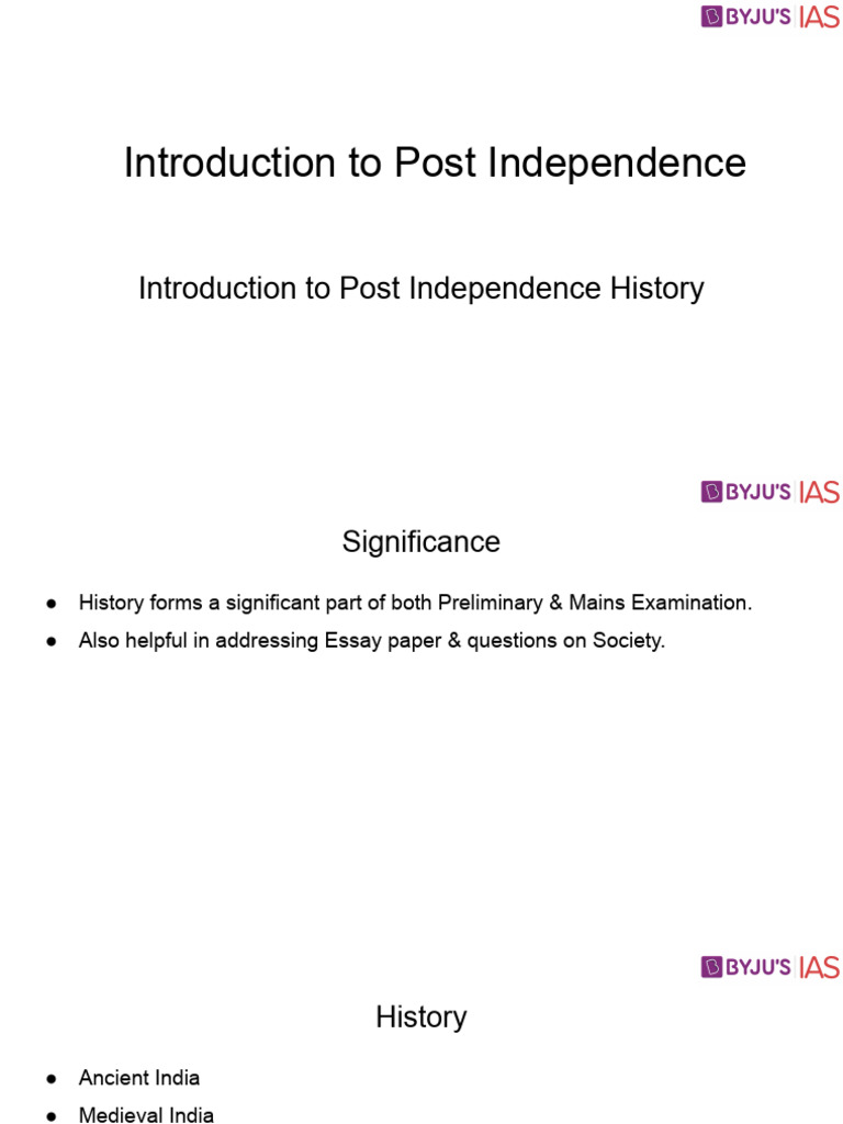 Post-Independence India Overview | PDF
