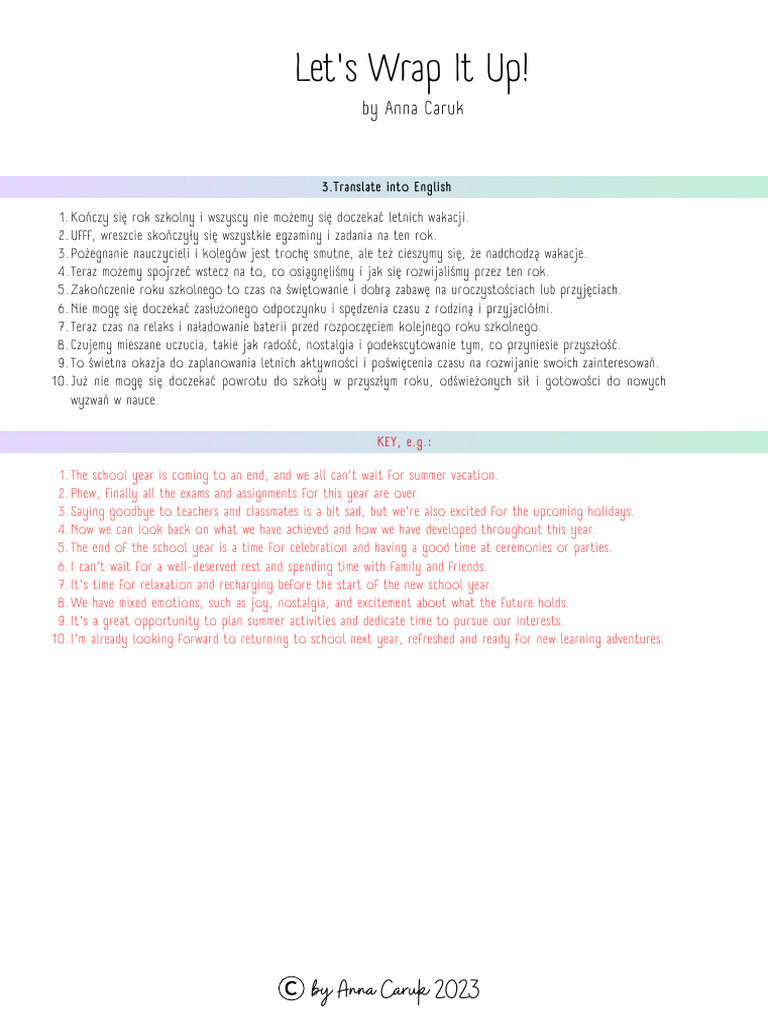 Let's Wrap It Up! B1B2 TV (1) | PDF