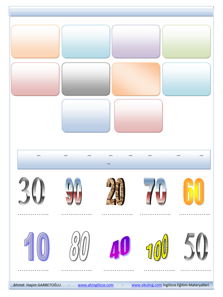 numbers_(10-100)_worksheet | PDF