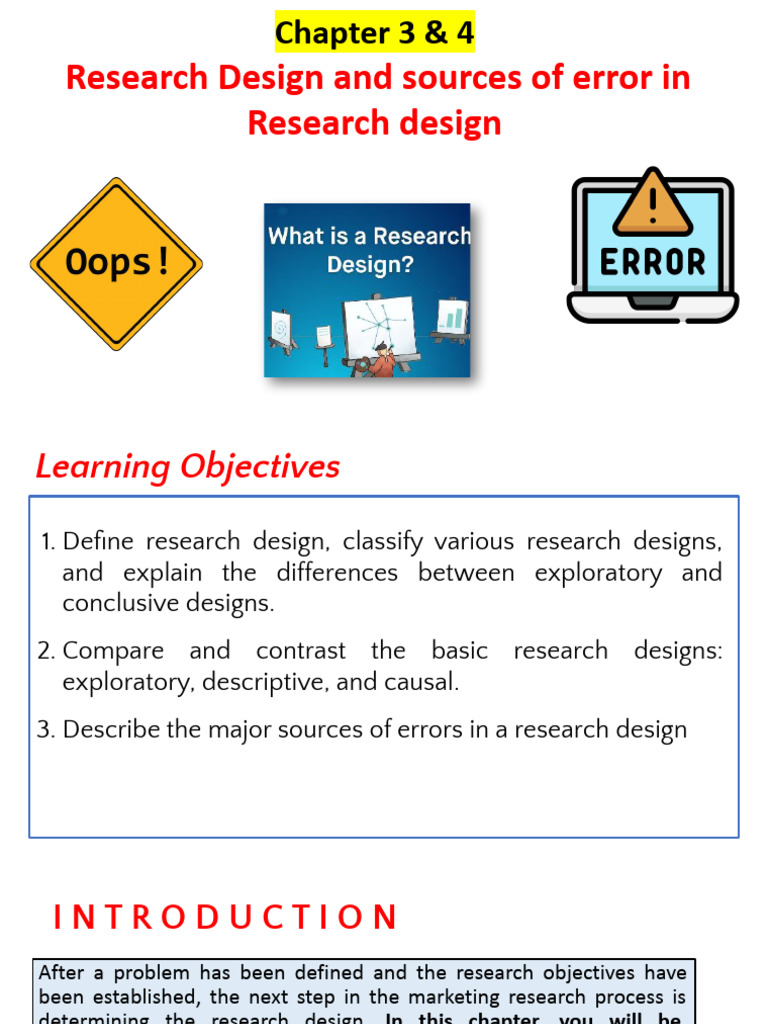 Research Design: Types and Errors Explained | PDF | Marketing Research ...