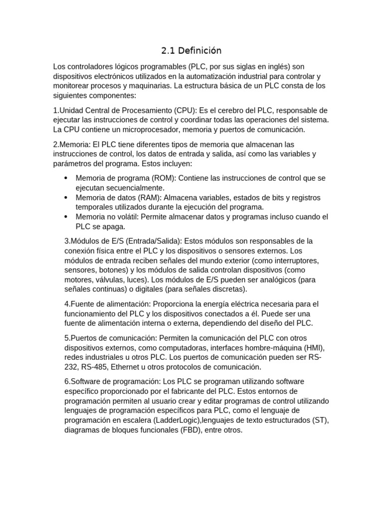 introducion al plc 2 | PDF | Controlador lógico programable | Hardware de la computadora