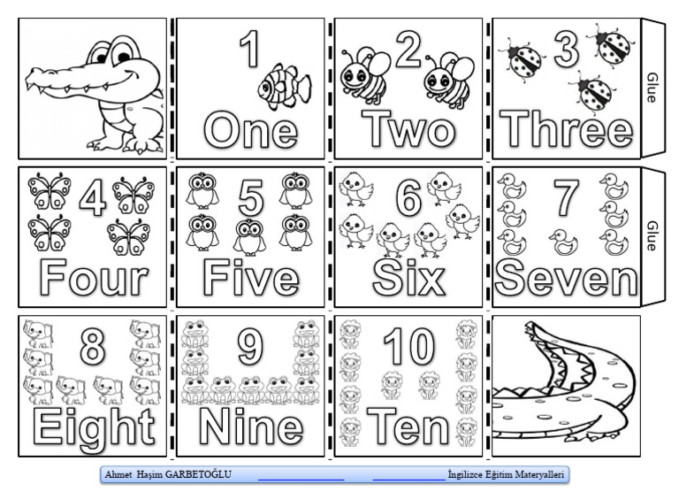 Numbers Crocodile Animals | PDF