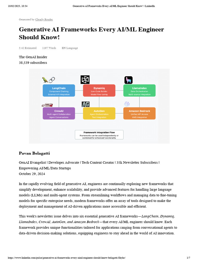 Generative AI Frameworks Every AI - ML Engineer Should Know! - LinkedIn | PDF | Artificial ...