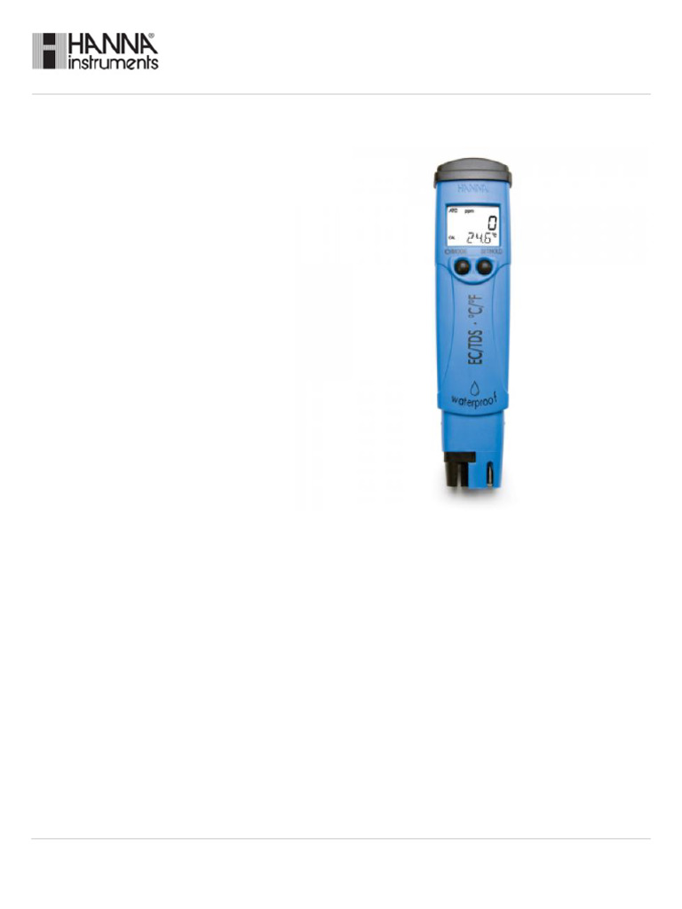 Hi - 98312 Conductimetro | PDF | Calibración