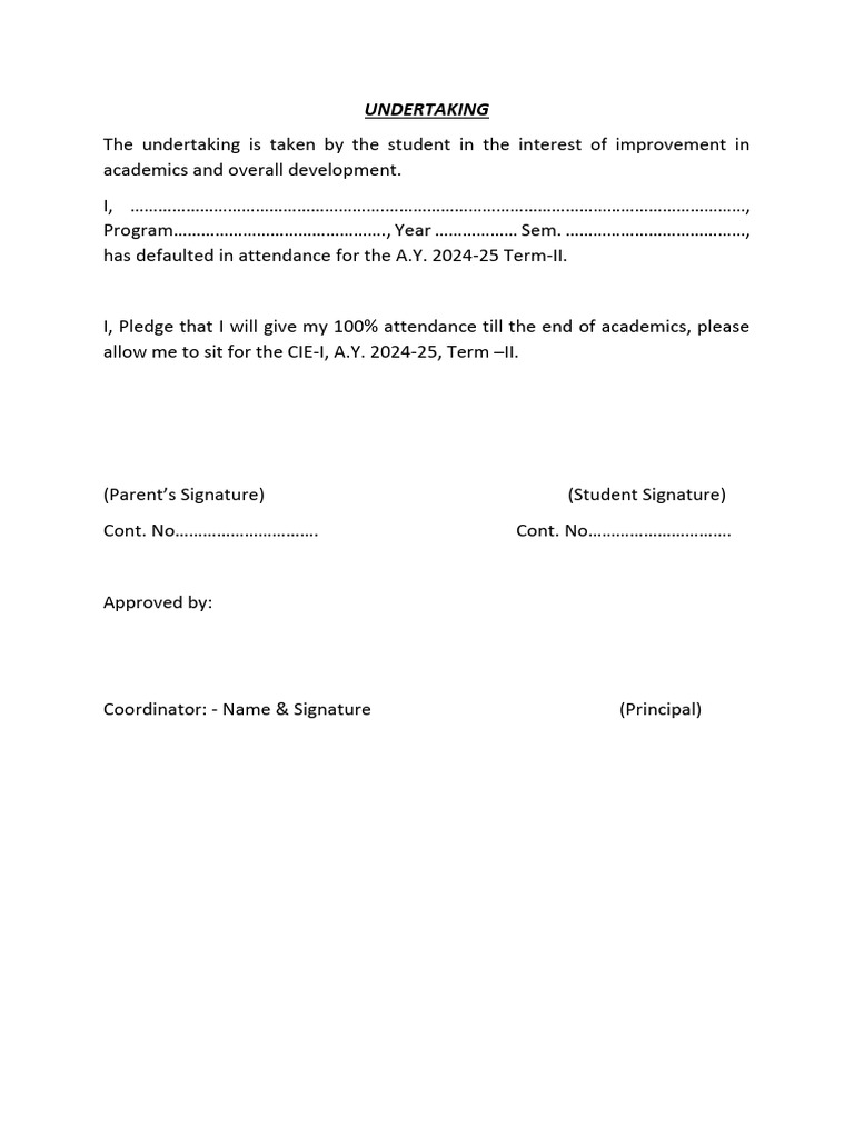 Undertaking | PDF