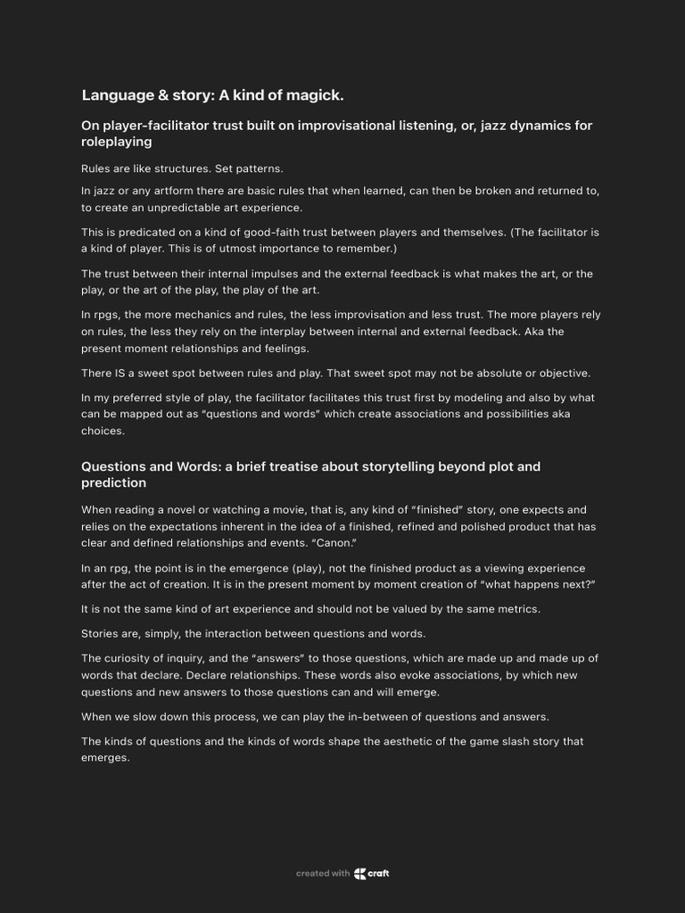 language and story | PDF | Role Playing Games | Cognitive Science