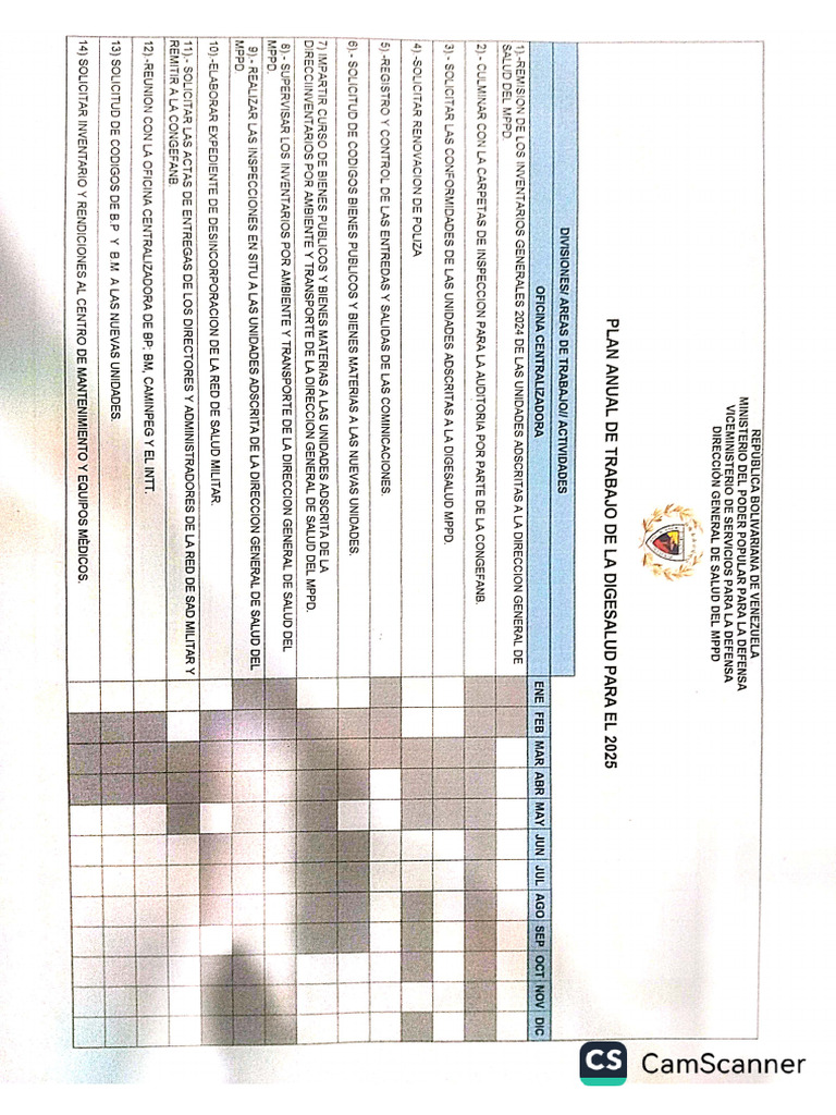 Plan Anual de Trabajo de La Digesalud 2025 | PDF