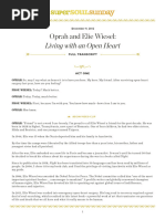 Oprah Interviews Elie Wiesel: Full Video | PDF