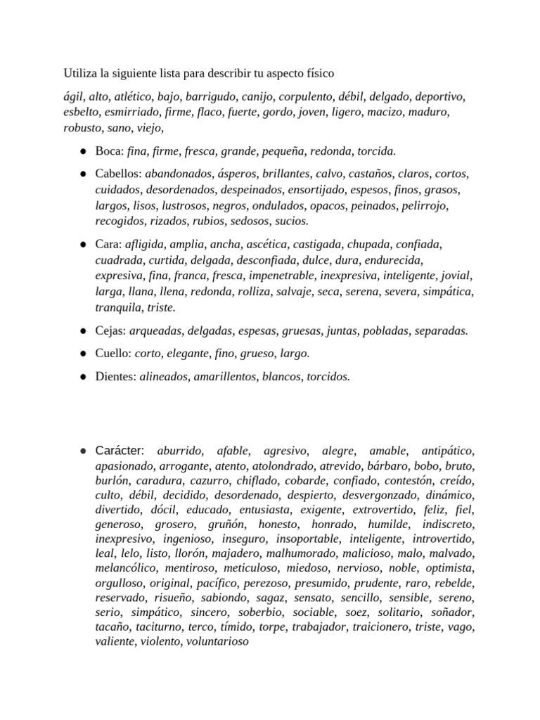 Adjetivos Guia | PDF