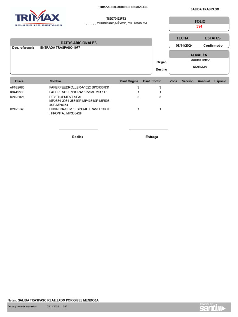 Reporte Documento | PDF