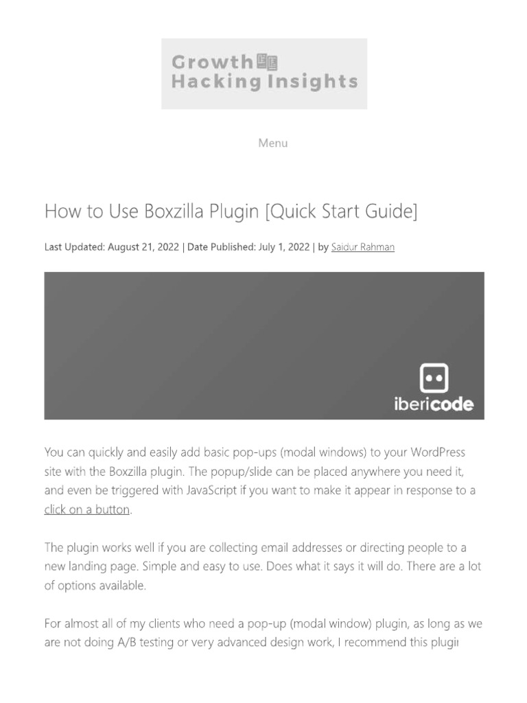 Boxzilla | PDF