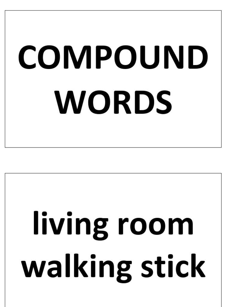 Compound Words Examples List | PDF