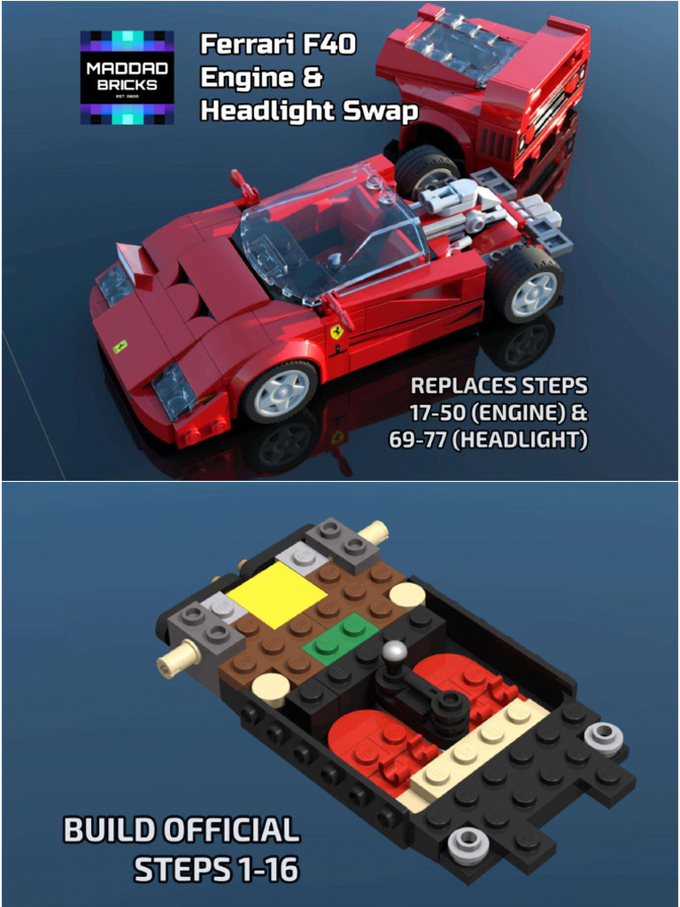 MadDadBricks Ferrari F40 Engine Headlight Swap | PDF