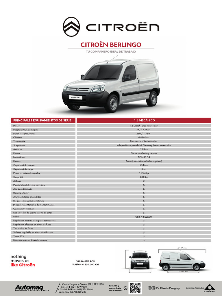 Ficha Tecnica BERLINGO 2023 1 | PDF