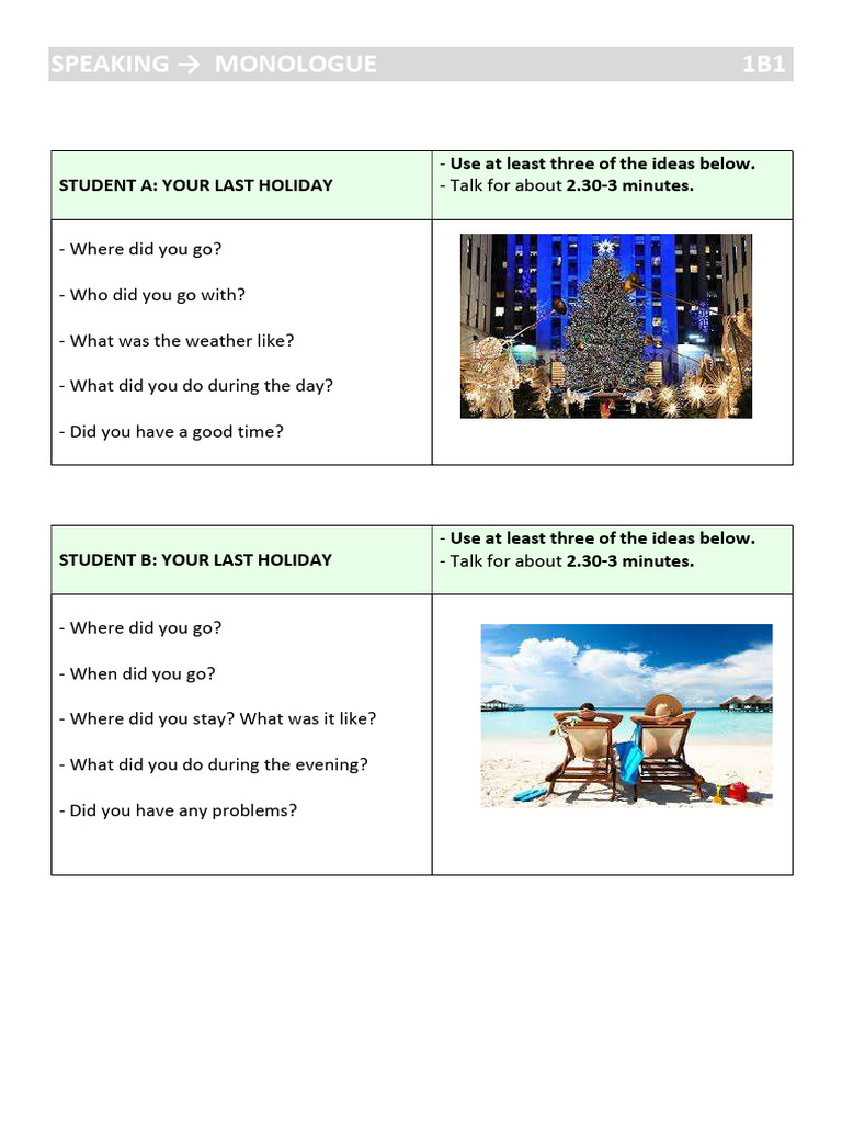 Monologue Unit 2 | PDF