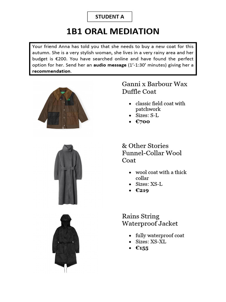 1B1 Oral Mediation - Clothes | PDF | Fashion | Clothing