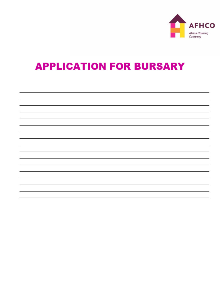 Bursary Application Form Template | PDF | Citizenship | Justice