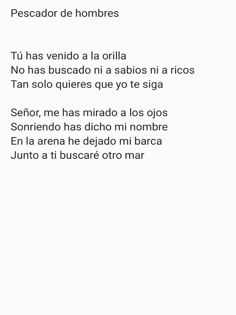 Pescador de Hombres Letra | PDF