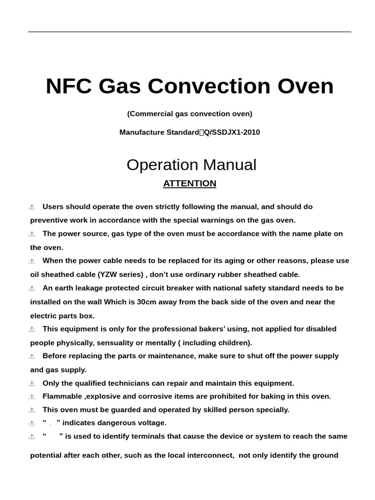 Manual Horno NFC-5Q 8Q | PDF | Oven | Baking