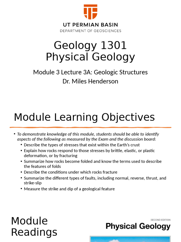 Lecture 3A Geologic Structures | PDF | Deformation (Engineering ...