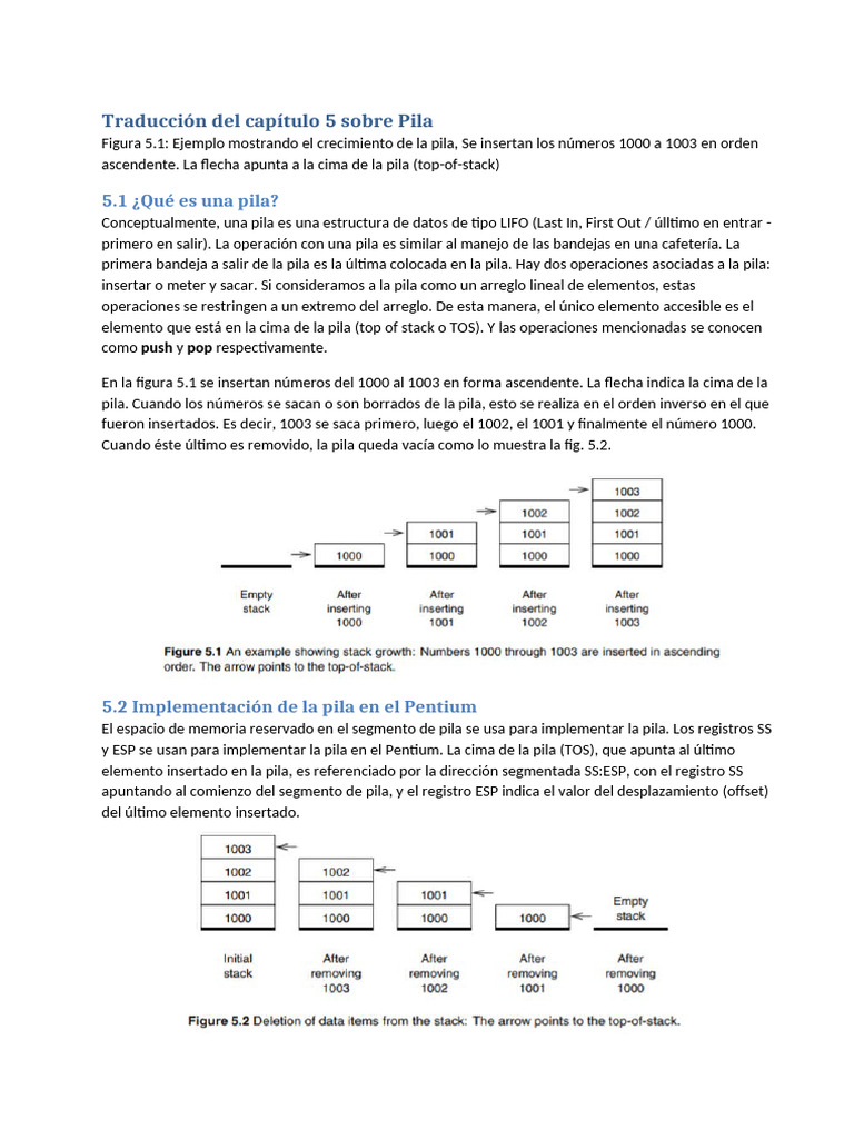 Apunte Estructura de Datos Pila | PDF | Poco | Hardware de la computadora