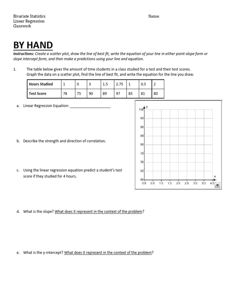 Linear Regression Practice | PDF | Regression Analysis | Linear Regression