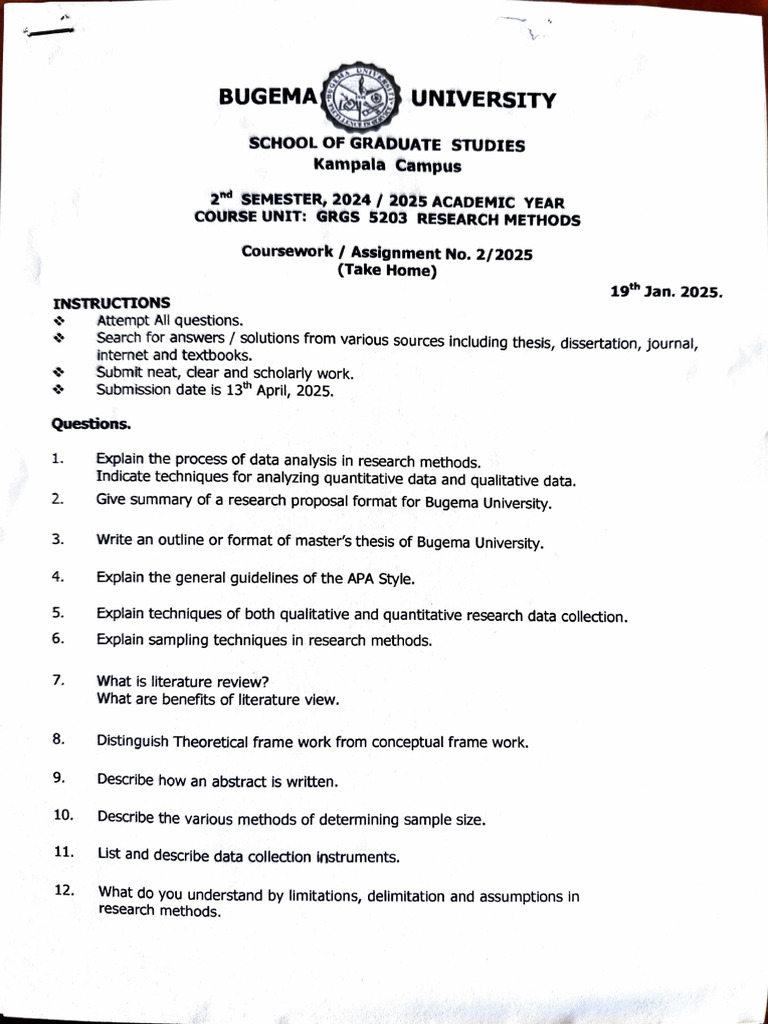 Research Methods Assignment 2 | PDF | Methodology | Data