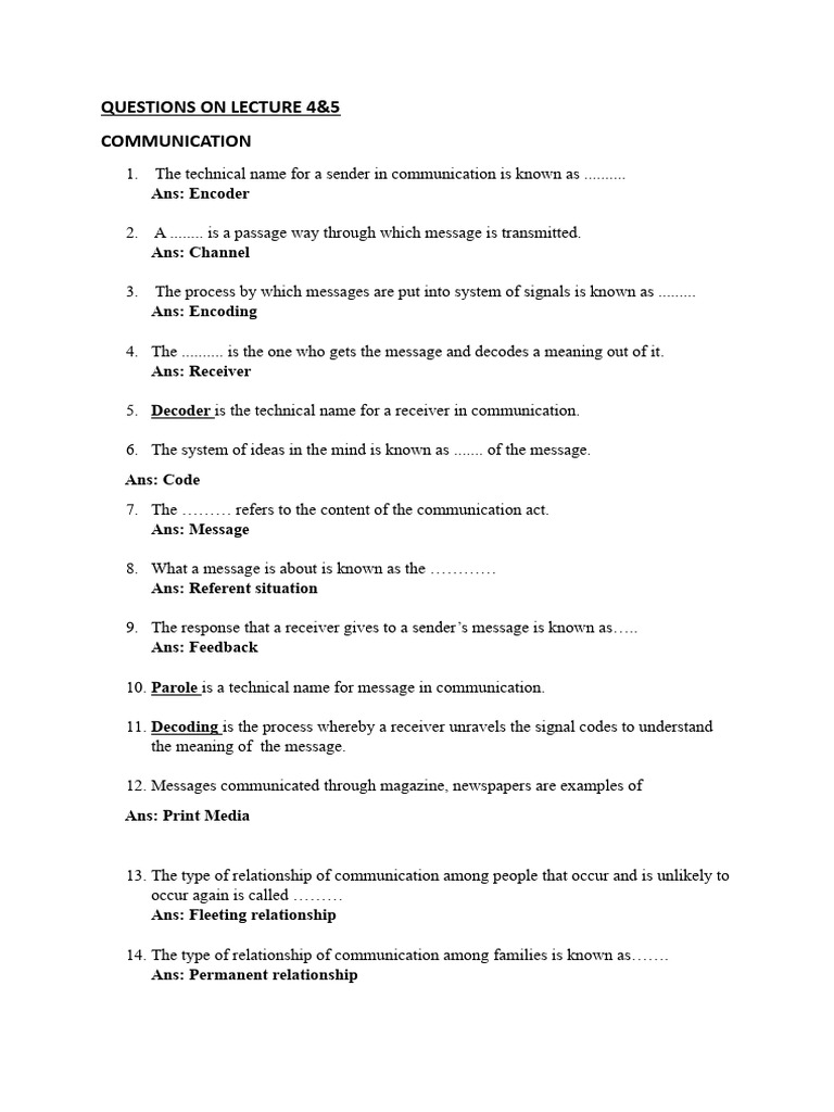 Ling Questions (Lec 4&5) | PDF