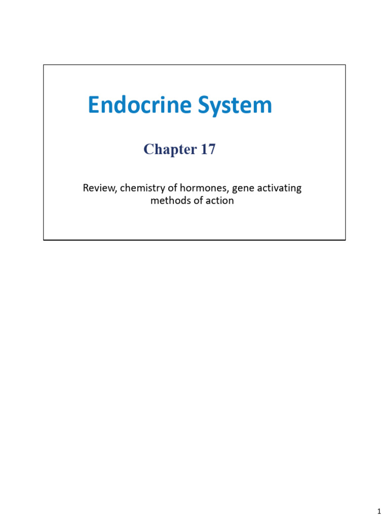 318 Lect 09 - Endocrine Intro - Hormones - Gene Activation | PDF | Hormone | Endocrine System