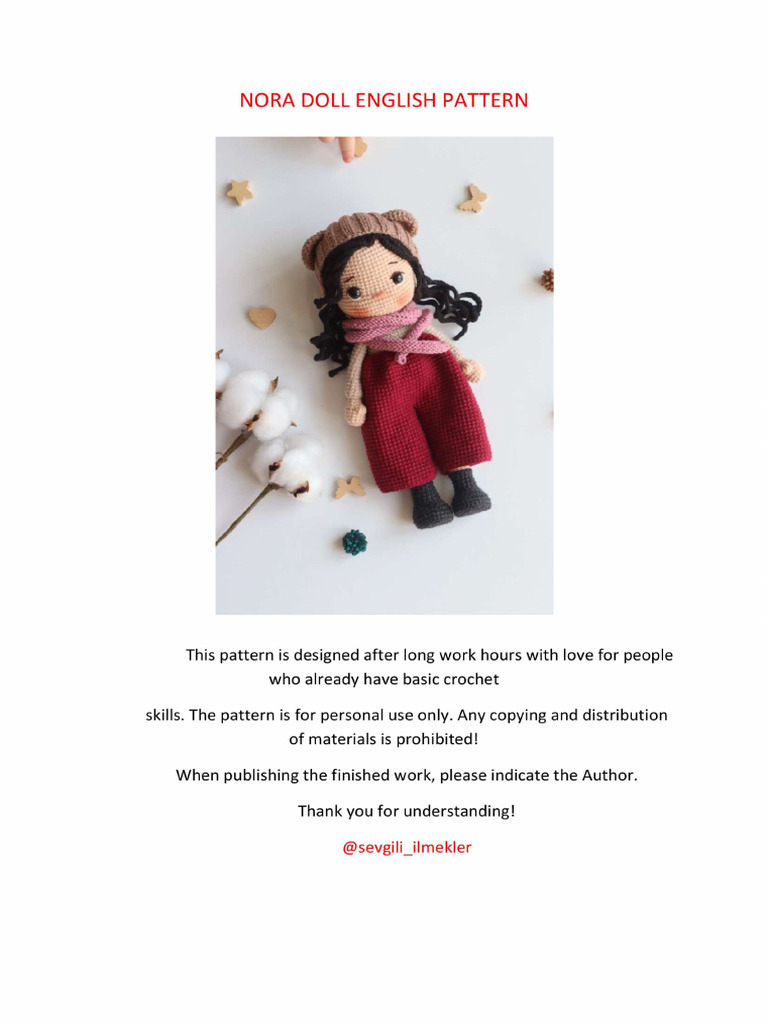 Nora Doll English Pattern | PDF