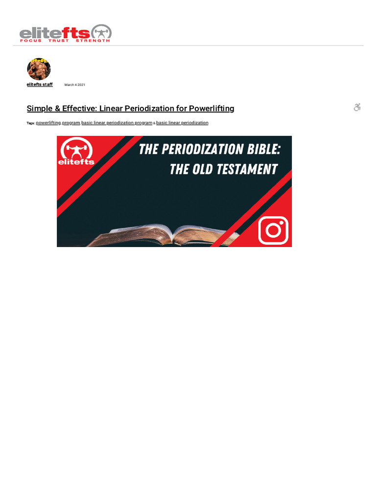 Periodization Training Powerlifting | PDF