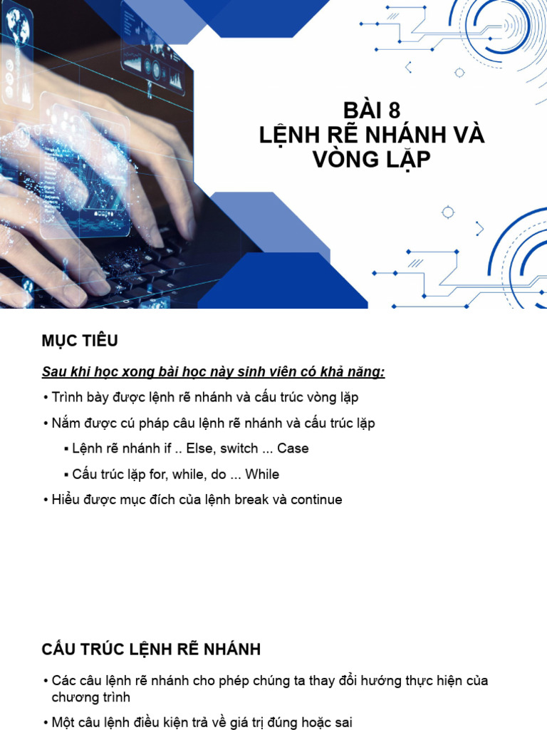 HTML5 XP - Bai 8-Lenh Re Nhanh Va Vong Lap | PDF
