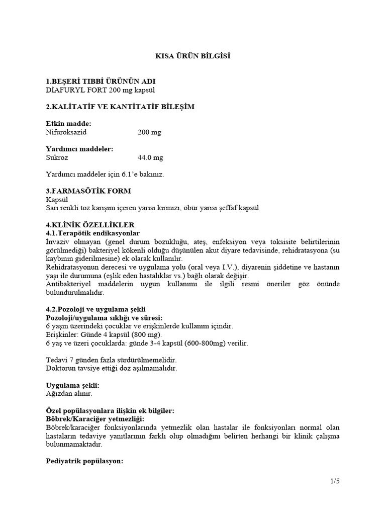 Diafuryl Fort 200 MG Kapsul | PDF