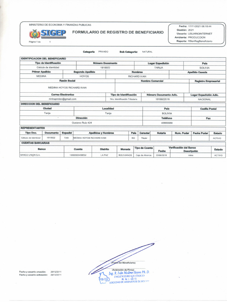 SIGEP Con Firma | PDF