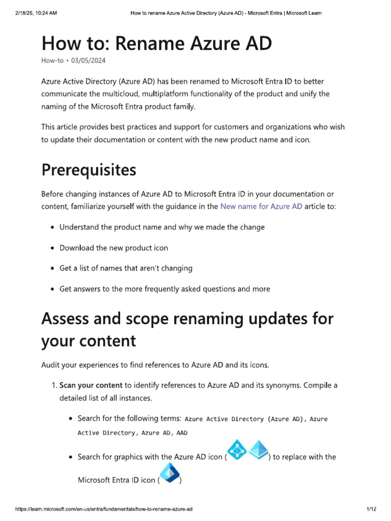 How to Rename Azure AD | PDF