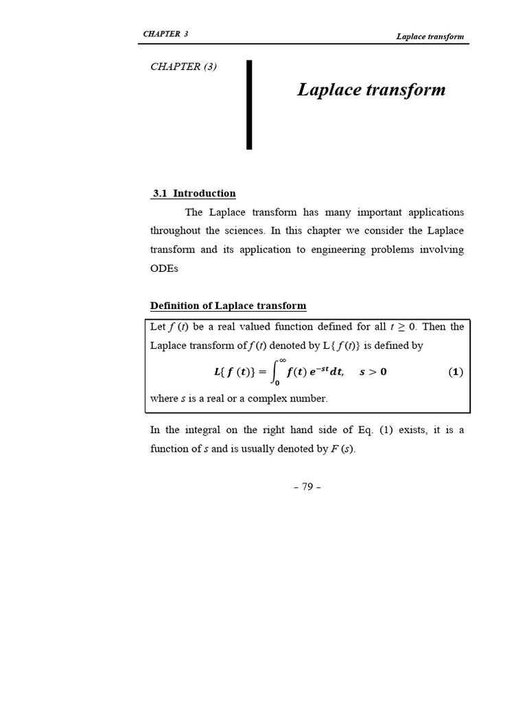 CH 3 Laplace Transform | PDF