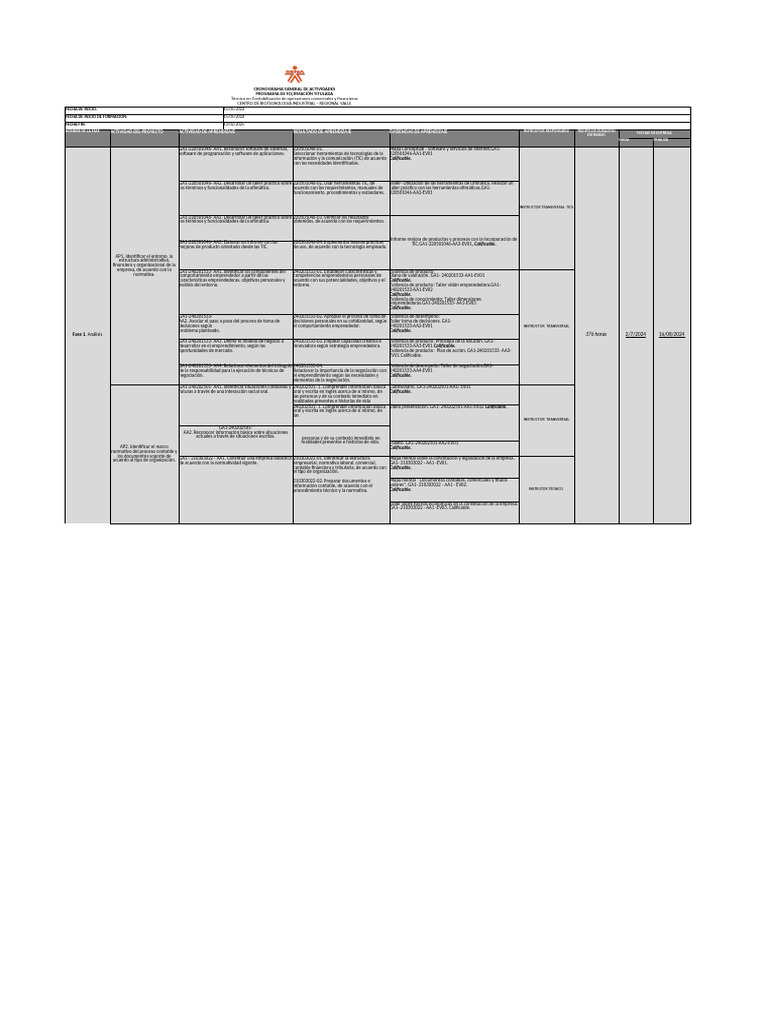 Cronograma Fase Anáisis | PDF | Iniciativa empresarial | Software Cronograma Fase Anáisis | PDF | Iniciativa empresarial | Software