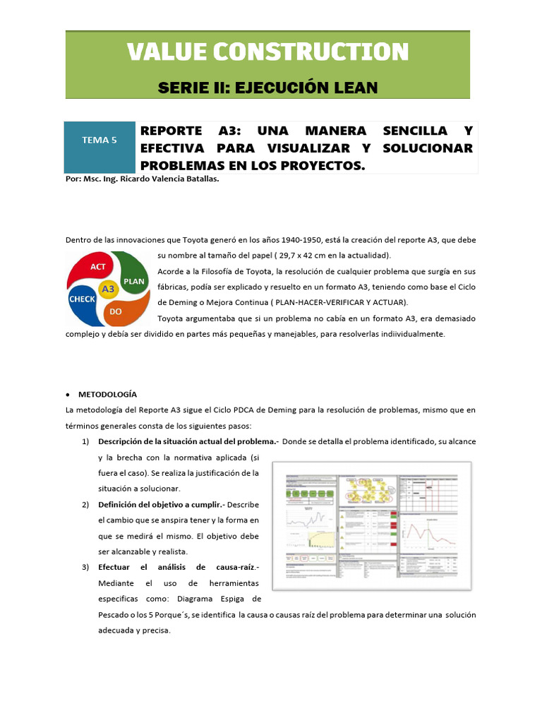 Metodología A3 para Resolución de Problemas | PDF | Metodología