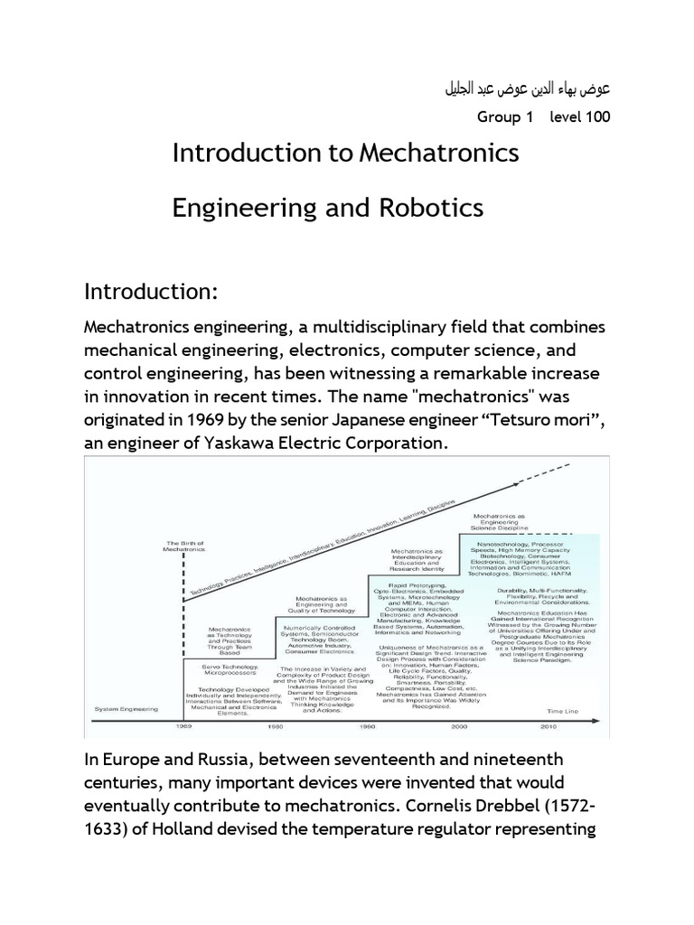 Introduction To Mechatronics and Robotics | PDF | Mechatronics | Robotics