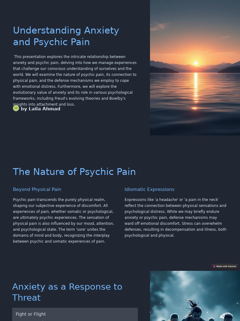 Understanding Anxiety and Psychic Pain | PDF | Anxiety | Pain