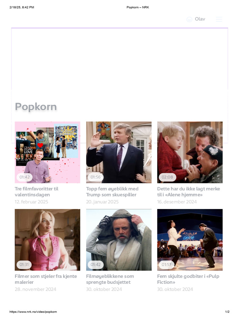 Popkorn - NRK | PDF