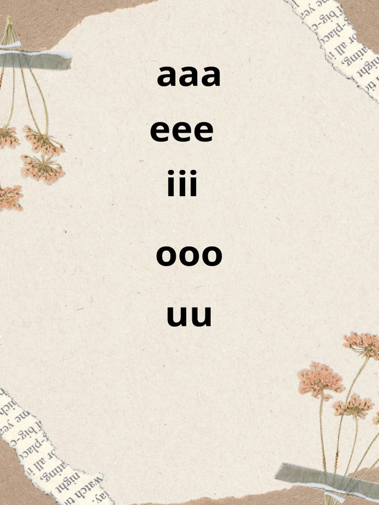 Aaa Eee III Ooo Uu | PDF