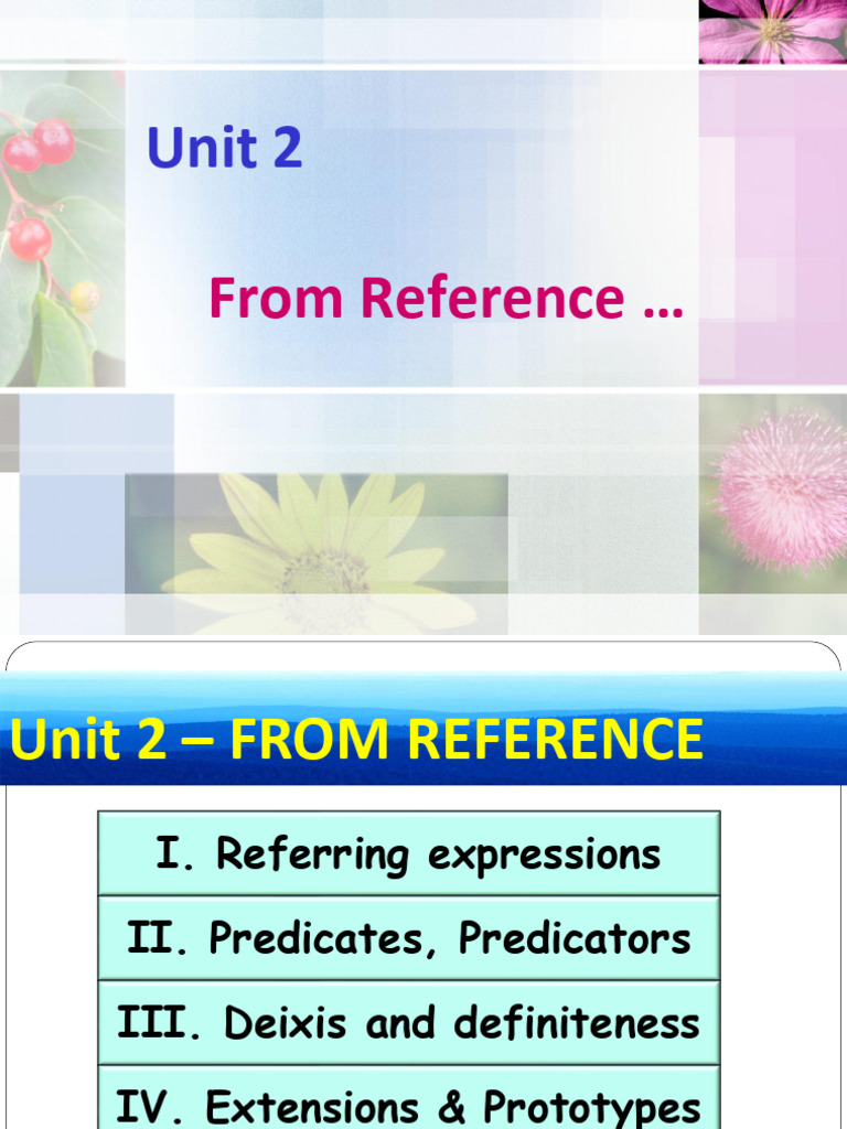 Unit 2, From Reference - Handout | PDF | Grammar | Linguistic Morphology
