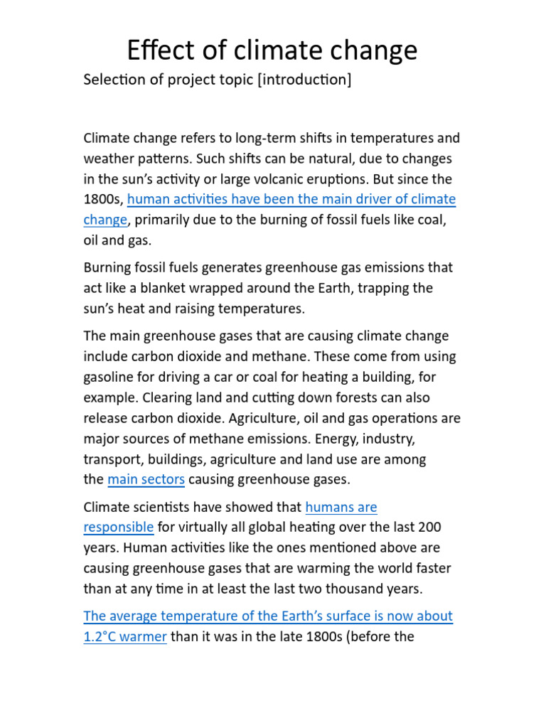 Understanding Climate Change Impacts | PDF | Climate Change | Oceans