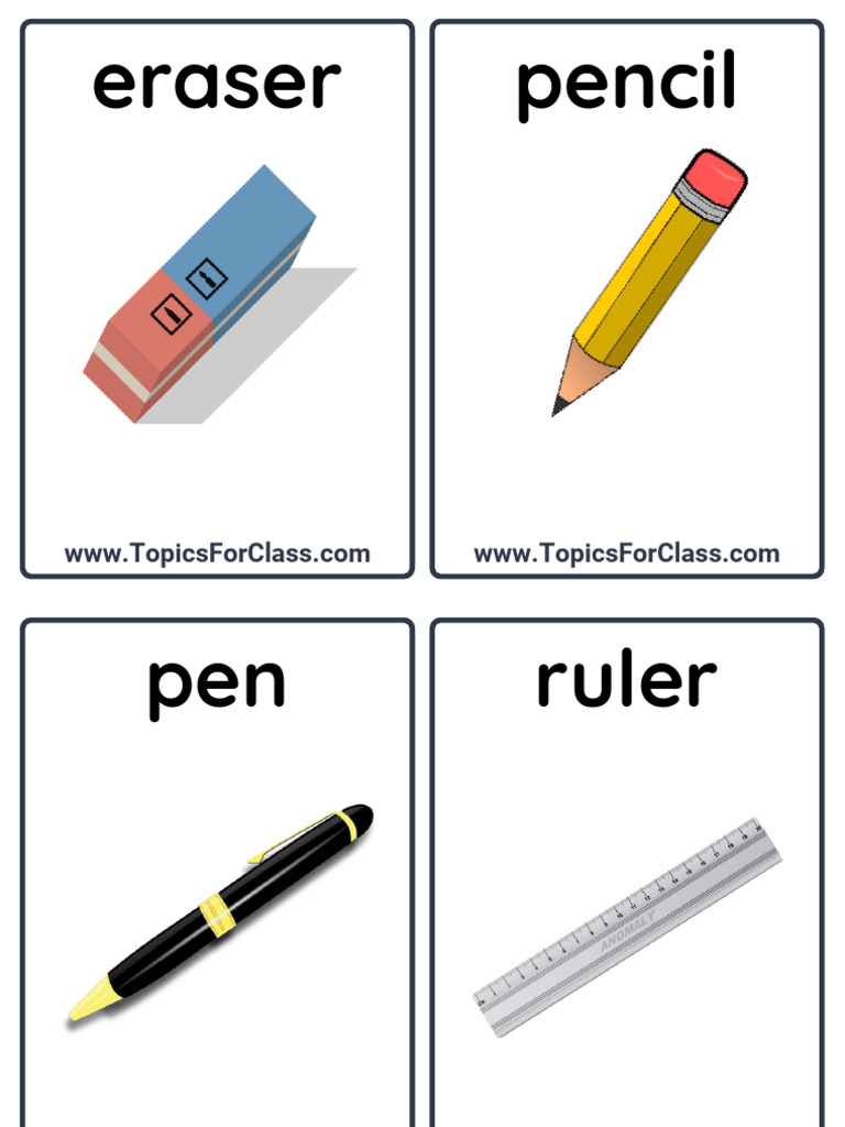 Classroom Objects Flashcards | PDF