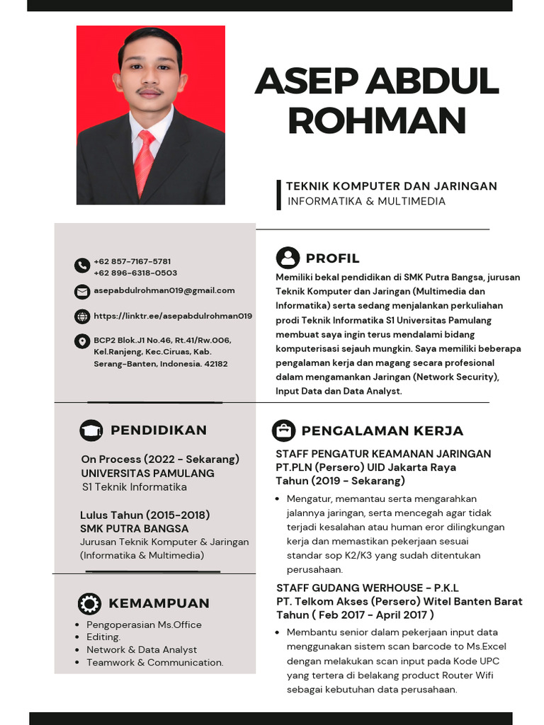 Profil Profesional Asep Abdul | PDF