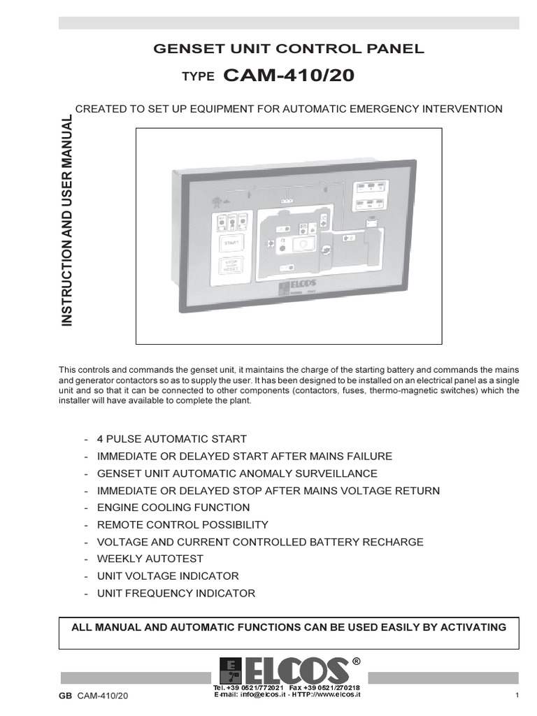 Iveco Aifo Controller CAM-410 - 20 - GB | PDF | Mains Electricity | Relay